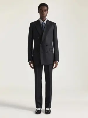 Givenchy Double-breasted Fitted Striped Wool Jacket