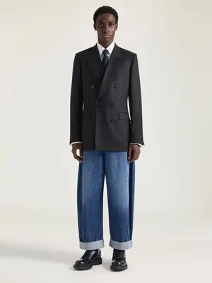 Givenchy Double-breasted Fitted Striped Wool Jacket