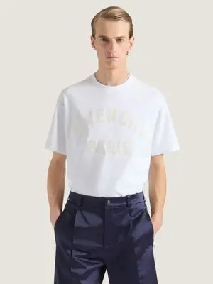 Givenchy T-shirt In Cotton With Paris Embroidery - White