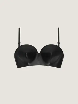 Givenchy Bullet Bra Top In Leather - Black