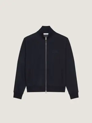 Givenchy Zipped Wool-cashmere Sweatshirt With Patch