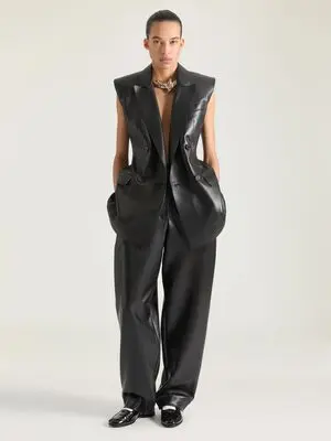 Givenchy Double Pleat Lambskin Trousers
