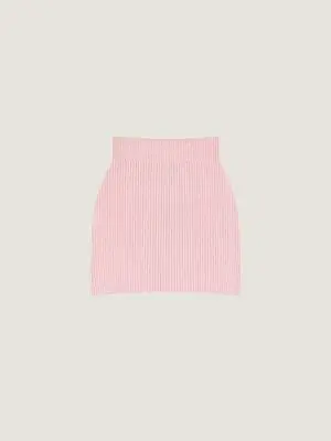 Givenchy Mini Pencil Skirt In Wool - Light Pink