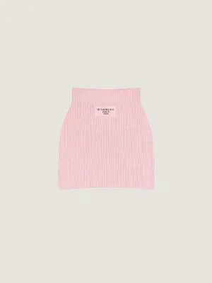 Givenchy Mini Pencil Skirt In Wool - Light Pink