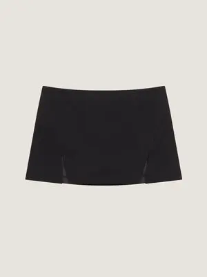 Givenchy Sliced Mini Skirt In Grain De Poudre Wool - Black