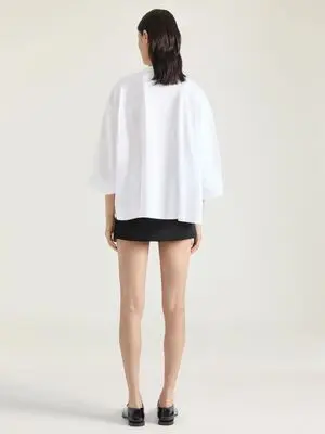 Givenchy Sliced Mini Skirt In Grain De Poudre Wool - Black