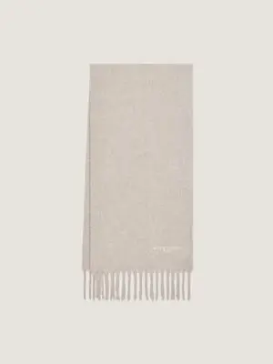 Givenchy Paris Large Scarf In Alpaca Wool - Marble Grey