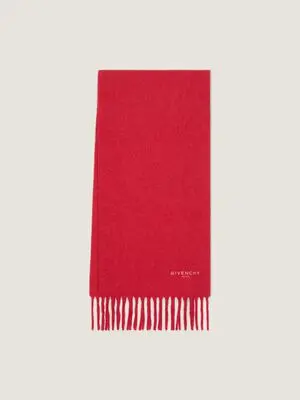 Givenchy Paris Large Scarf In Alpaca Wool Vermillon