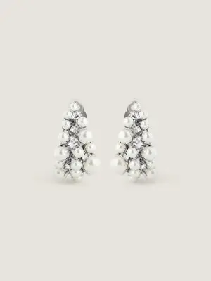 Givenchy Crystal Pearl Clip Earrings - Multicolor