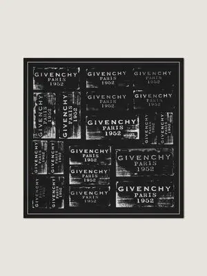 Givenchy Stamp Shawl In Silk Black