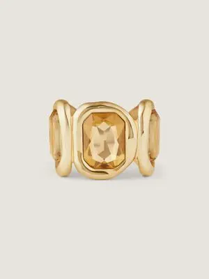 Givenchy Sculptural Crystal Cuff - Brown/golden