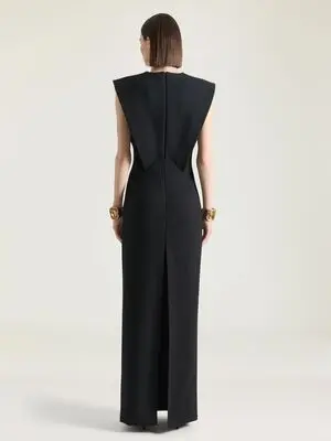 Givenchy Structured Wool Crepe Evening Dress