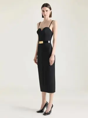 Givenchy Wool Crepe Midi Dress