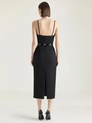 Givenchy Wool Crepe Midi Dress