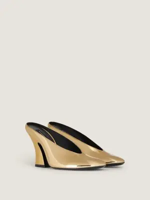 Givenchy Sculpted Heeled Mules In Mirror-effect Leather