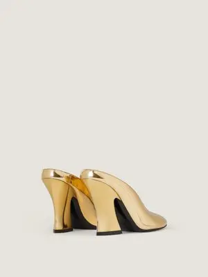 Givenchy Sculpted Heeled Mules In Mirror-effect Leather