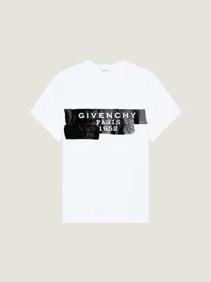Givenchy T-shirt With Tape Print - White