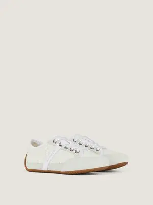 Givenchy Slim Sneakers In Mesh And Suede - White