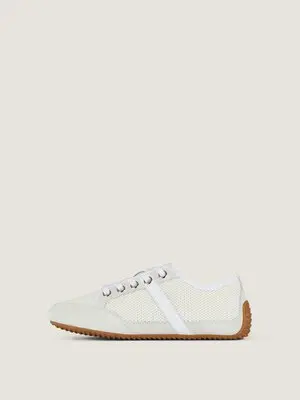 Givenchy Slim Sneakers In Mesh And Suede - White