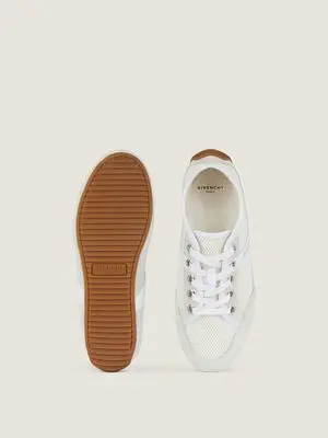 Givenchy Slim Sneakers In Mesh And Suede - White