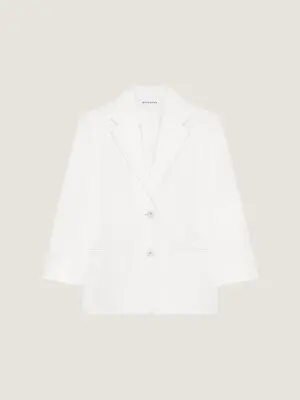 Givenchy Single-breasted Grain De Poudre Wool Jacket - Ivory