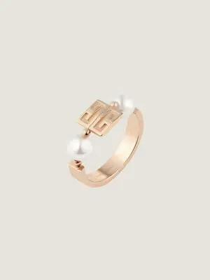 Givenchy 4g Ring With Pearls - Rose Golden/white