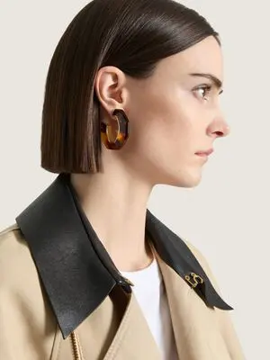 Givenchy Chain Earrings In Metal And Resin