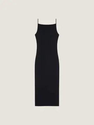 Givenchy Sliced Midi Dress In Cady - Black