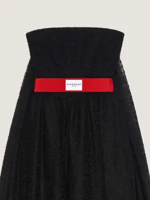 Givenchy Bustier Evening Dress With Cape Back