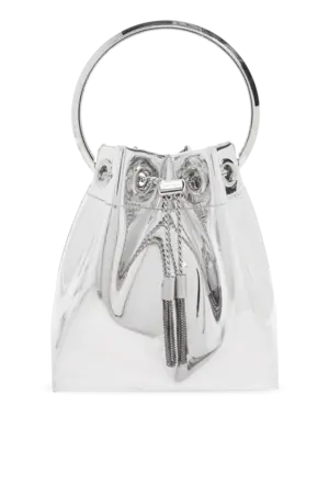 JIMMY CHOO Bon Bon Bucket Shoulder Bag - Silver