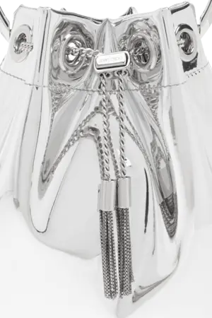 JIMMY CHOO Bon Bon Bucket Shoulder Bag - Silver