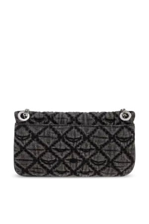 Zadig&Voltaire Denim Shoulder Bag With Logo - Grey