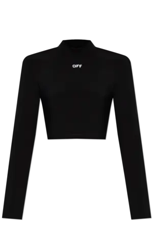 Off-White Inscribed Turtleneck Top