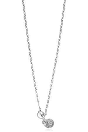 ALLSAINTS Embossed Pendant Necklace - Silver
