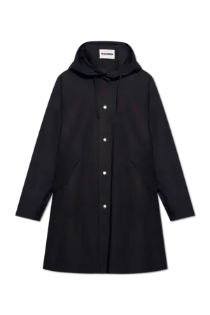 JIL SANDER Logo Coat - Black