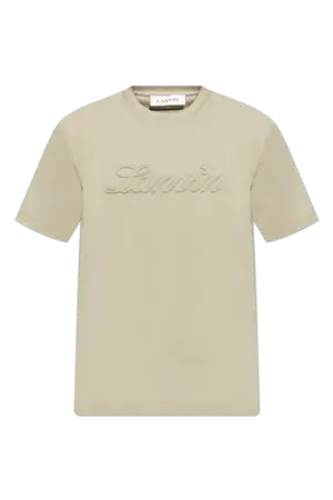 LANVIN T-shirt With Embossed Logo - Green