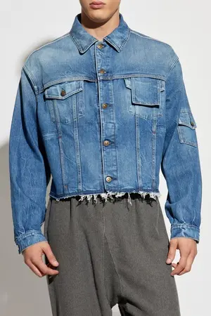 MAISON MARGIELA Vintage-effect Denim Jacket - Blue