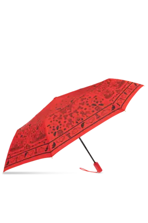 Moschino Folding Umbrella With Logo - Red