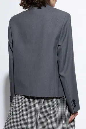 Marni Virgin Wool Jacket With Raw Cut Details