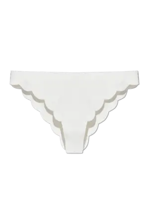 Marysia Scalloped Edge Bikini Bottom - White