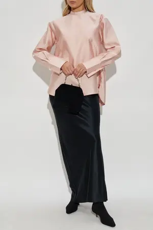 JIL SANDER Silk-trimmed Top