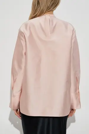 JIL SANDER Silk-trimmed Top