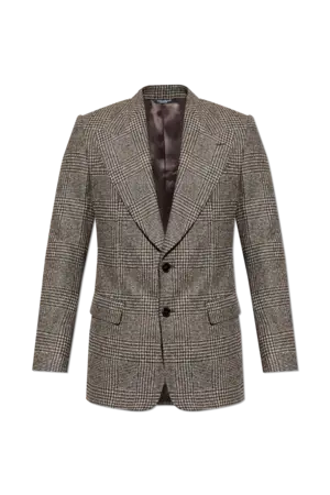 Dolce & Gabbana Blazer With A Check Pattern - Brown