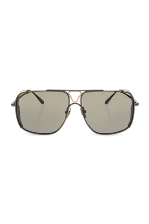 Linda Farrow Enzo’ Aviator Sunglasses - Black