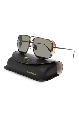 Linda Farrow Enzo’ Aviator Sunglasses