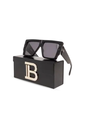 Balmain Sunglasses With Logo - Black