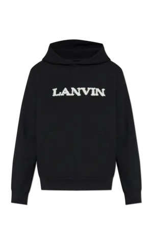 LANVIN Logo Bouclé Textured Sweatshirt