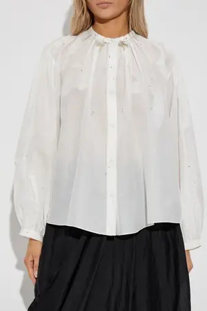 FORTE_FORTE Shimmering Embellished Shirt