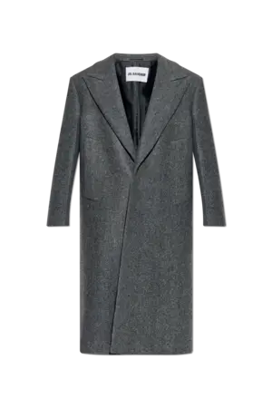 JIL SANDER Wool Herringbone Coat