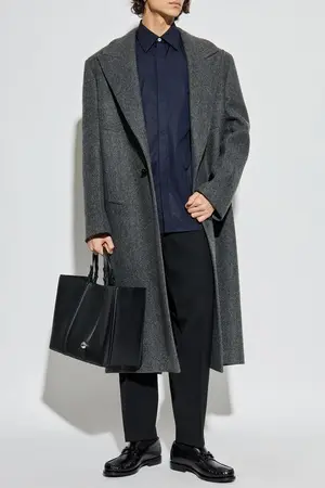 JIL SANDER Wool Herringbone Coat